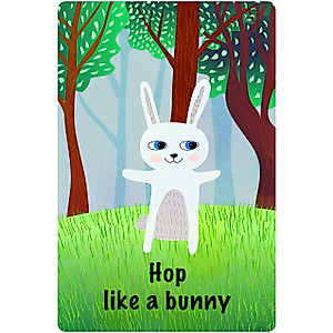 Creative Mango. Animal Action Cards. 25 Engaging Cards. Card Game for Toddlers. Active Toddler Game. 4"x6".