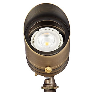 VOLT Fat Boy 12V Brass Outdoor Spotlight (Bronze) with Ground Stake