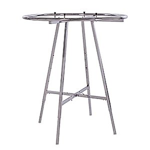 Econoco Display Rack Round – Round Folding Rack, 42” Diameter Folding Round Clothes Rack, Folding Round Garment Rack, Folding Display Rack, Chrome