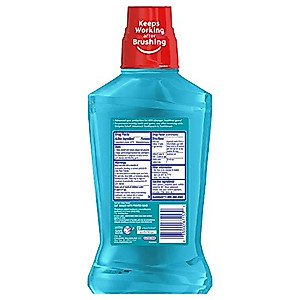 Colgate Total Gum Health Alcohol Free Mouthwash, Antibacterial Formula, Clean Mint - 500 mL, 16.9 Fluid Ounce