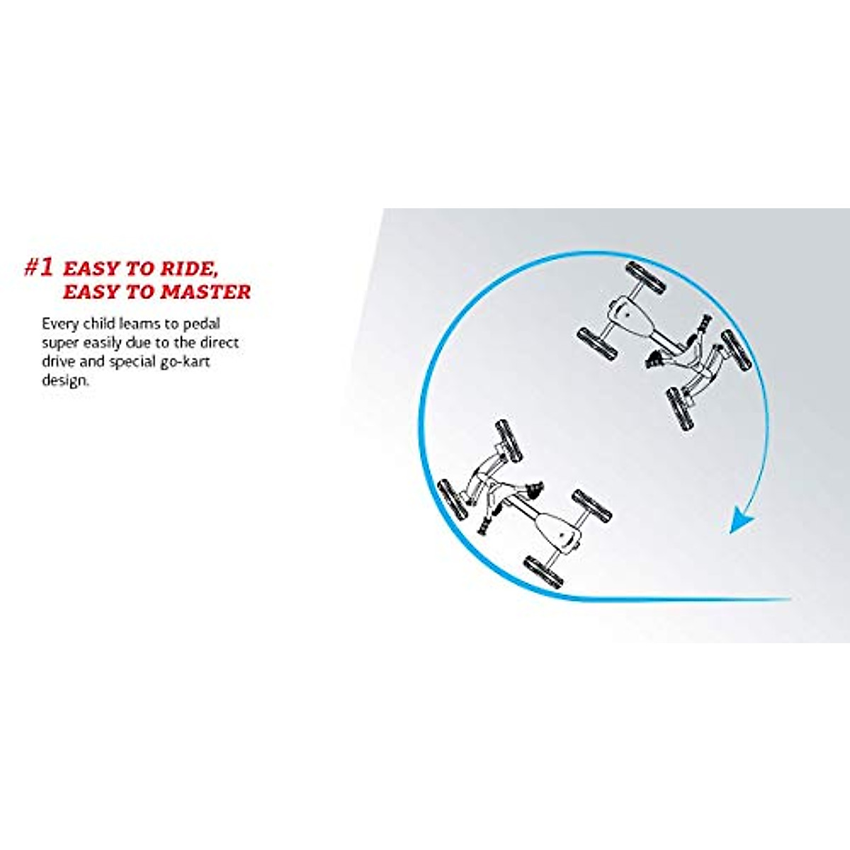 BERG Pedal Kart Buzzy BSX | Pedal Go Kart, Ride On Toys for Boys and Girls, Go Kart, Toddler Ride on Toys, Outdoor Toys, Beats Every Tricycle, Adaptable to Body Length, Go Cart for Ages 2-5 Years