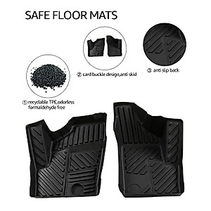 RZR Front Floor Mats, A&UTV PRO Floor Liners All Weather Protection Compatible for 2014-2023 Polaris RZR XP 1000 900 S XC Turbo 2 Doors Accessories Replace # 2880414