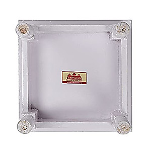 Lalhaveli Hand Painted end Table Wooden Rectangle Shape Puja Article Chowki Bajot Low High Stool (11X11X6 Inch)