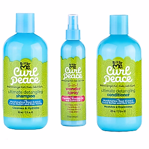 Just For Me Kids Curl Peace Hair Products Combo (SHAMPOO, CONDITIONER & WONDER SPRAY)