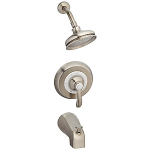 Kohler TS12007-4-BN Fairfax Rite-Temp® Bath & Shower Valve Trim with Lever Handle, Npt Spout & 2.5 Gpm Showerhead Vibrant Brushed Nickel