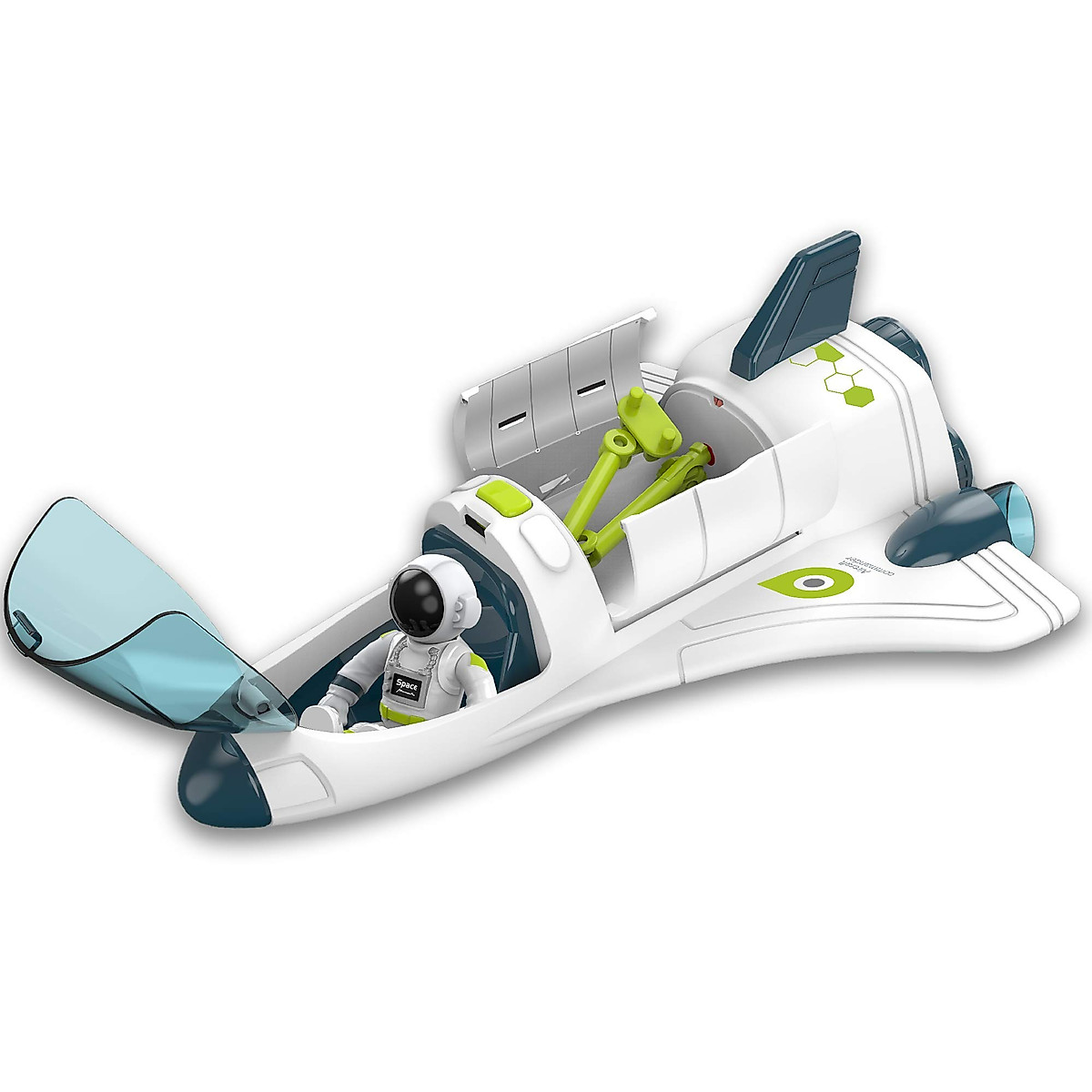 COOLDUCK Space Shuttle Spacecraft Airplane Toys for Kids with Lights & Sound & Astronaut Figure,Spaceship Toys for Any Interstellar Mission Adventure,Toy Rocket Gift for Boys 3-5-8