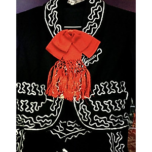 Border Merchant Women's Mariachi Charro Dress Outfit Mexico Folklorico 5 De Mayo Fiesta Dance Black/White (XS)