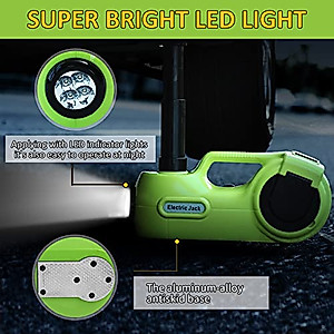 Simtamy Electric Car Jack Kit 5 Ton 12V Hydraulic Jack with Electric Impact Wrench and Tire Inflator, Portable Emergency Car Lift Tire Change Tools