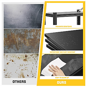 Hzdbhd Garage Shelving,Thickened 72" Garage Storage Shelves Heavy Duty Shelving Units and Storage,Adjustable 5 Tier Metal Shelving Storage for Garage Rack Shelf and Industrial Shelving for Basement