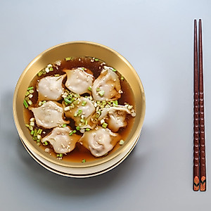 LUOZZY Stainless Steel Bowl Set Korean Rice Bowl Small Metal Mixing Bowls Unbreakable Dinner Bowl for Ice Cream, Cereal, Rice, Snack, Gold