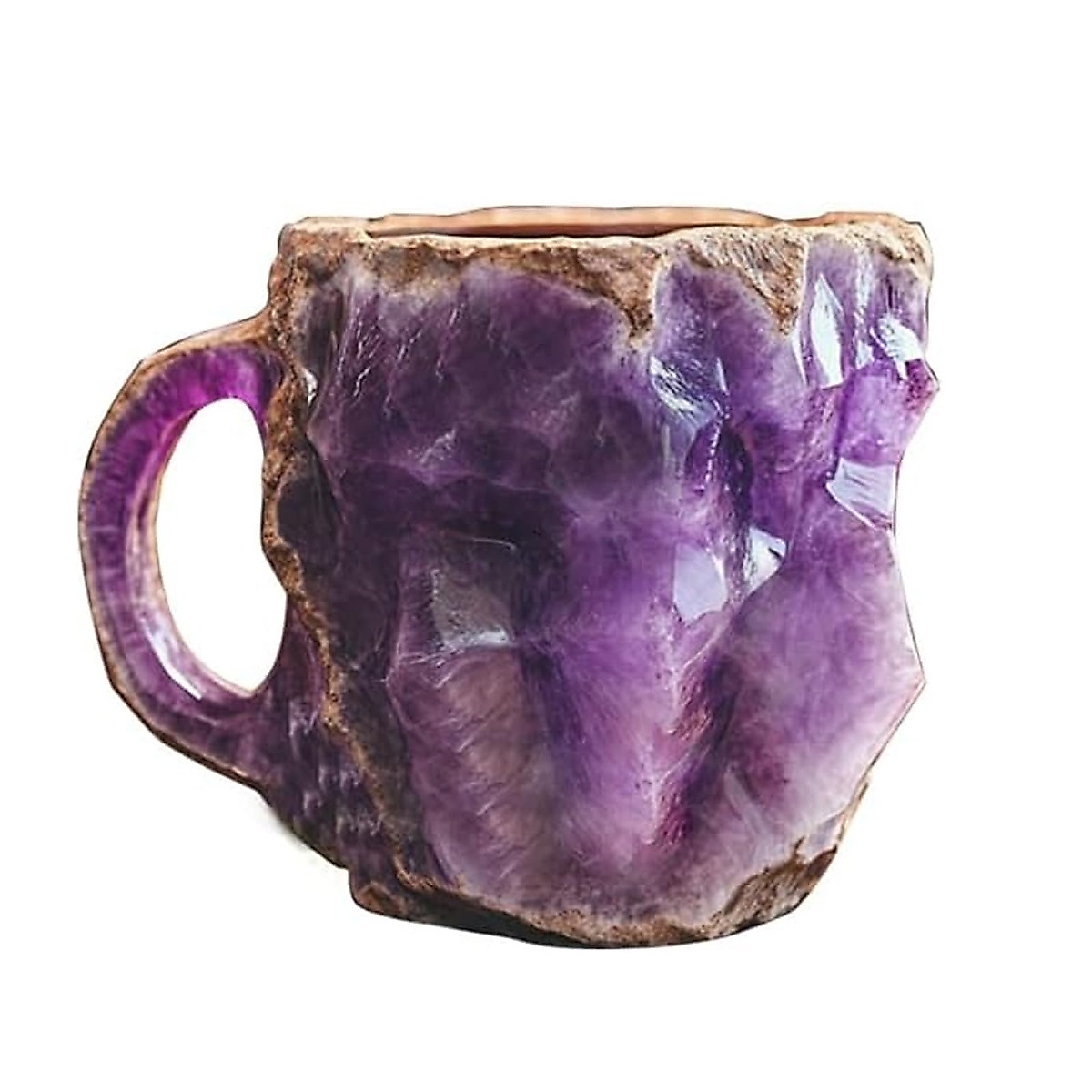 ZDFTGKM Mineral Crystal Coffee Mug, Natural Onyx Crystal Mug, Mineral Crystal Coffee Mug, Crystal Decorative Mug 1PC