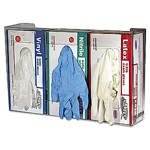 San Jamar G0805 - Clear Plexiglas Disposable Glove Dispenser, Three-Box