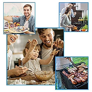 Homsolver Heavy Duty Vinyl Waterproof Apron for Unisex Adult, Ultra Lightweight, Industrial Apron, Black