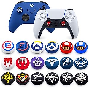 2PCS Joystick Cap Silicone Rubber Thumb Stick Grip Caps for PS5 PS4 PS3 Xbox 360 Xbox One Xbox One X Elite Controller (Color 11)