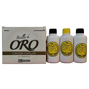 HoresTingbb Cirugía Capilar Brillo De Oro (3 pasos) 60ml/ 2 oz Incluye Shampoo, Cirugía y Sellador para el cabello
