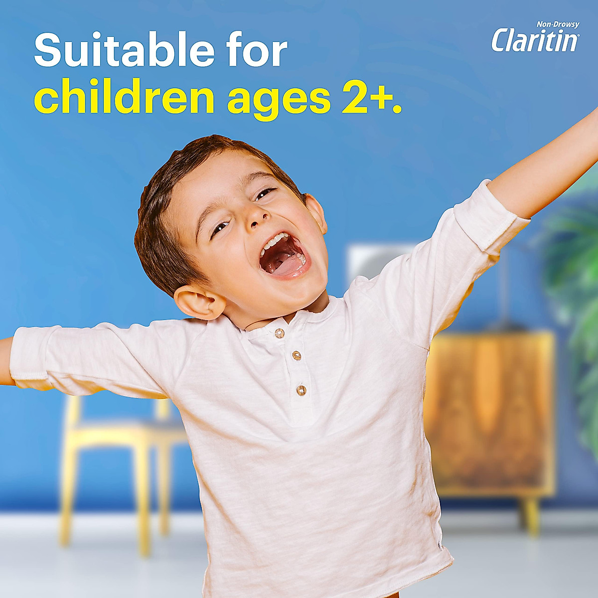 Claritin 24 Hour Allergy Relief - Grape Flavored - Non Drowsy Liquid Antihistamine for Kids, Dye, Alcohol, and Sugar Free Medicine For Children 2 Aged Years and Older