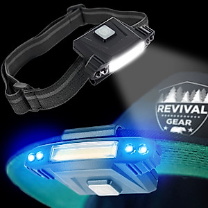 Hat Light Rechargeable LED Headlamp: Head Lamps Strap Clip On Flashlight Headlamps for Hardhat & Hats for Camping, Running, Working Hard Hats, Cycling, Walking, Hiking