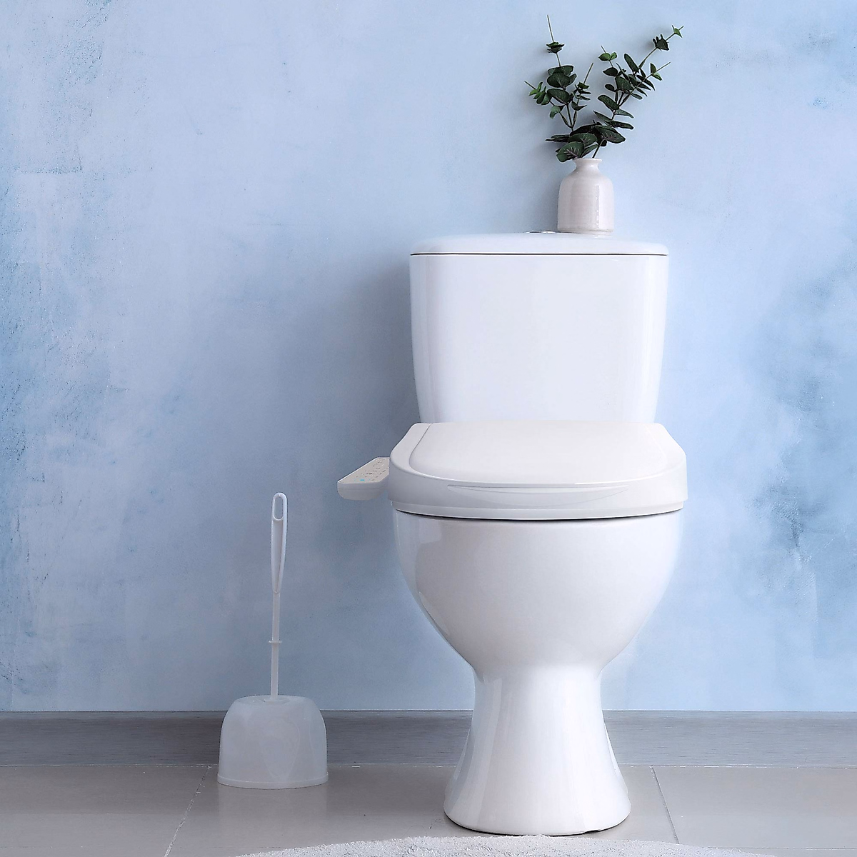 Ivyel J-2 Smart Electric Bidet for Toilet Seat, Fits Elongated toilet,Warm water,Heated bidet toilet seat,Heated Dryer,Child Function,Stainless Steel Self-Cleaning Nozzle,LED Night Light