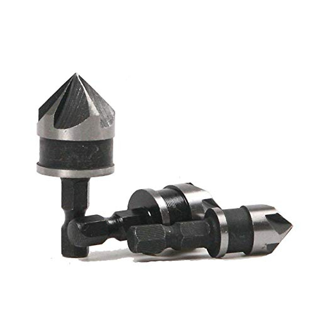 Driak 3pc 12mm/0.47" 16mm/0.62" 19mm/0.74" 1/4" Hex Shank Countersink drill bit Set for Wood Plastic Wood Board Chamfer Bit