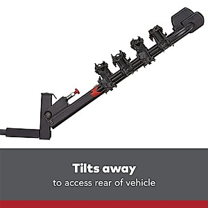 Yakima DoubleDown 4 Tilting Aluminum Hitch Bike Rack for Car, SUV, and Truck with 1.25 or 2 Inch Bike Rack Hitch Receivers, Black