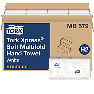 Tork Xpress Soft Multifold Hand Towel White H2, Absorbent, 16 x 135 Sheets, MB579