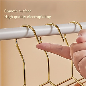 Better to U 17 Inch Metal Clothes Hanger 20 Pack, 4.0mm Heavy Duty Shirt Blouse Hanger for Coat Suit Bridal Boutique, Space Saving Slim Wire Hanger for Camisole Trousers Wedding Dress（Gold）