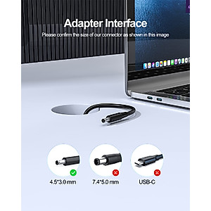 65W 45W Replacement AC Charger Fit for Dell-Latitude 3510 3410 3500 3400 3390 3490 3590 3420 3520 Laptop Power Supply Adapter Cord