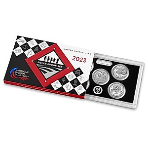 2023 S 2023 S Silver Quarter Proof Set 5 Coin DCAM US Mint 23WS With Box and COA Quarter US Mint Proof