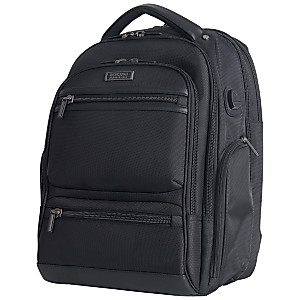 Kenneth Cole REACTION ProTec Travel Laptop 17" Computer Bag for Men & Women Casual Work/School/College Bookbag Day Pack, Black Business Backpack