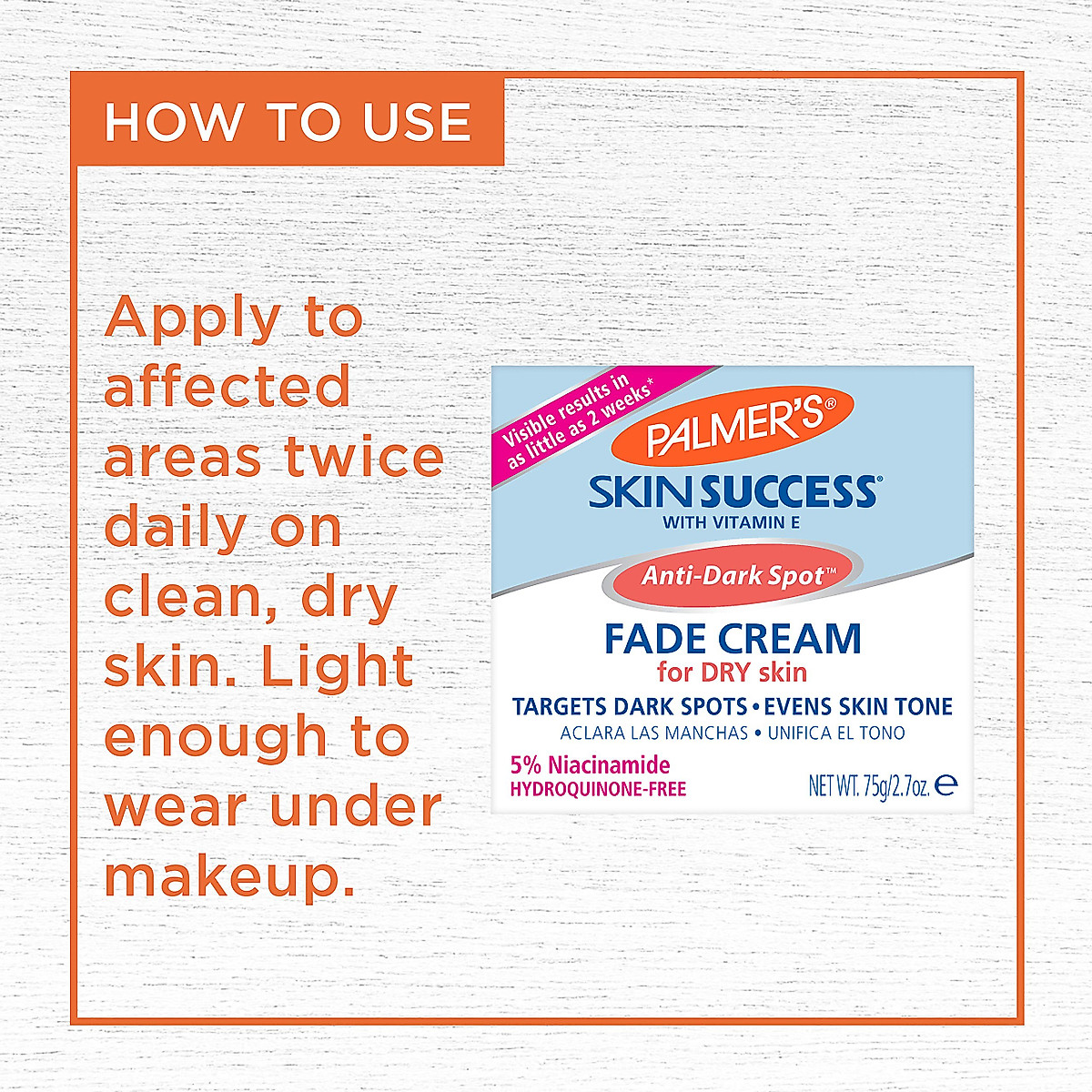 Palmer's Skin Success Fade Cream for Dry Skin, 2.7 Ounce