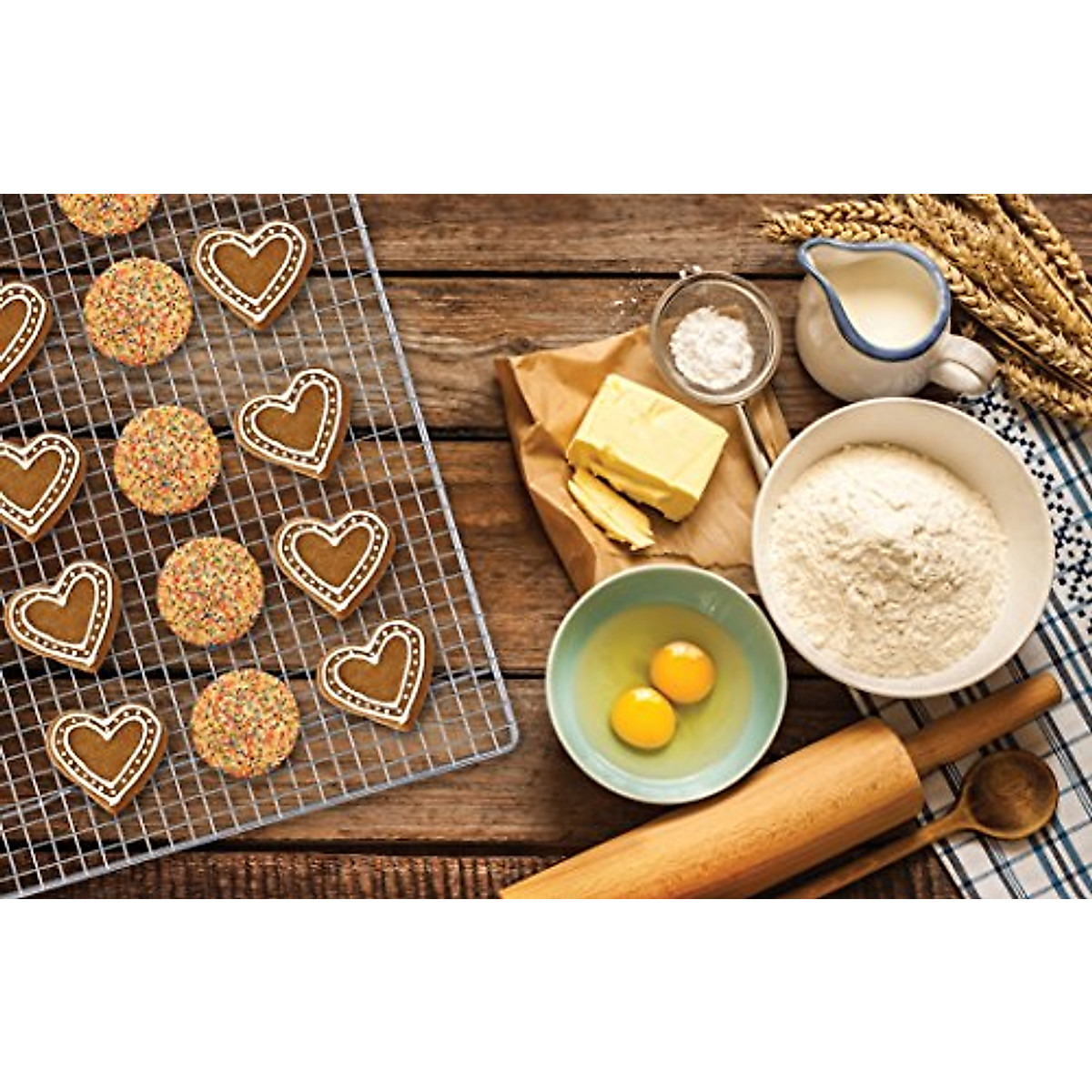 Mrs. Anderson’s Baking Half Sheet Baking and Cooling Rack, 16.5 x 11.75-Inches