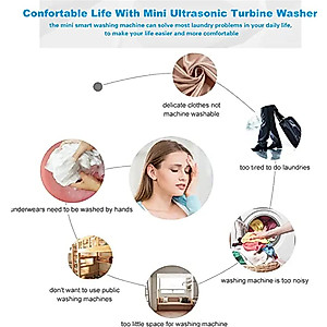 Mini Washing Machine High Power Portable Washer Ultrasonic Turbo with USB Laundry Artifact Dorm Travel Business (1)