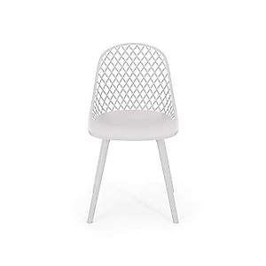 Christopher Knight Home Delora Outdoor Dining Chair (Set of 2), White