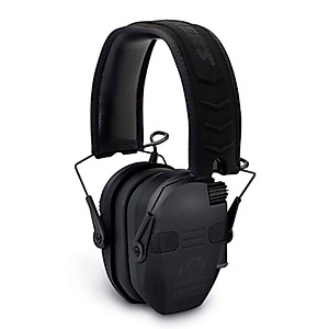 Walker's Razor Slim Electronic Bluetooth NRR 23 dB Hearing Protection Earmuffs for Outdoor/Indoor Shooting Range with Shockproof Carrying Case, Black