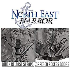 North East Harbor Durable Waterproof Tear-Resistant Class-B RV Motorhome Cover Fits Length 18'-20' Feet Class B Camper Van/Conversion Vans Zippered Panels 500D Polyester Fabric