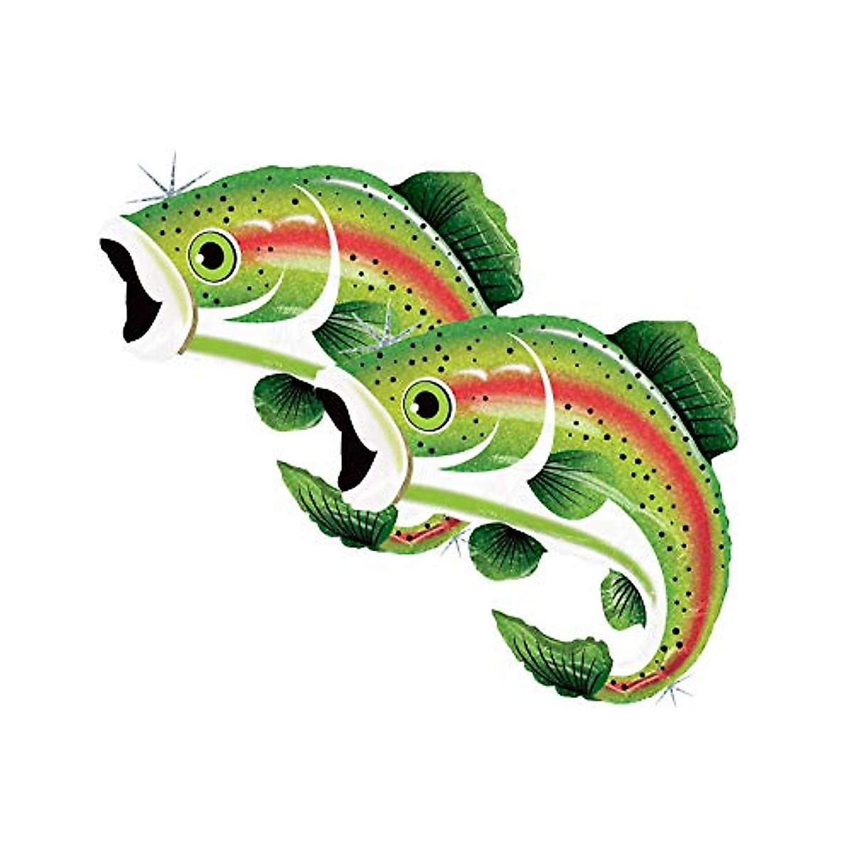 Set of 2 Rainbow Trout 29" Foil Fishing Balloons Party Decoration