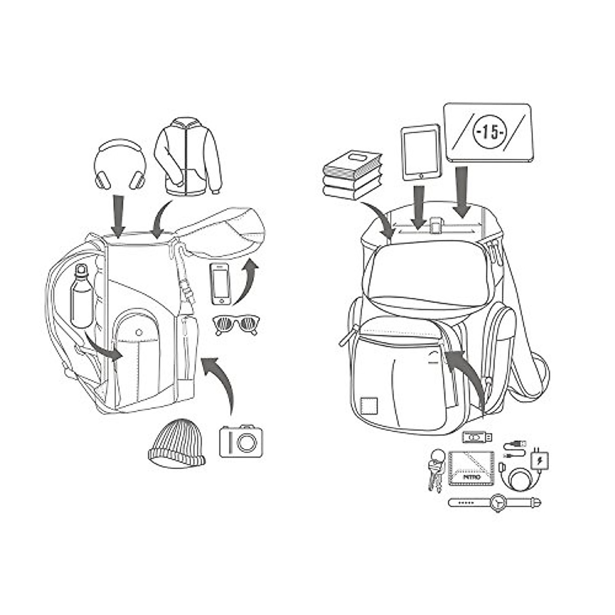 Nitro DAYPACKER'18, Golden Black, 18x46x30cm / 32 Liter