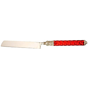 Lenox Holiday Jewel Spiral Cake Knife, 0.70 LB, Red