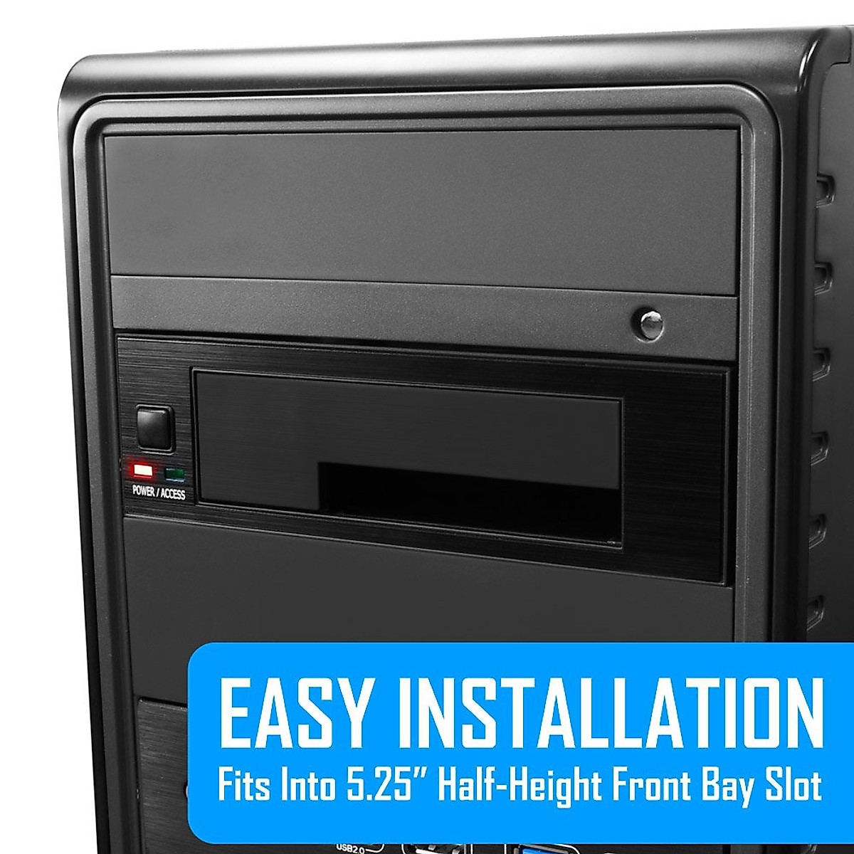 Kingwin Universal Hot Swap Mobile Rack For 2.5” or 3.5” SSD/HDD, Internal Tray-Less SATA Hard Drive Backplane Enclosure, Support SATA I/II/III & SAS I/II 6Gbps and [Optimized for 2.5” or 3.5” SSD/HDD]