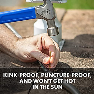 Aqua Joe AJSGH75 1/2-Inch Heavy-Duty, Puncture Proof Kink-Free, Spiral Constructed 304-Stainless Steel Metal, Garden Hose, 75-Foot