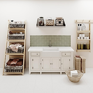 AmGood 36" Long X 18" Deep Stainless Steel Wall Shelf with Side Guards