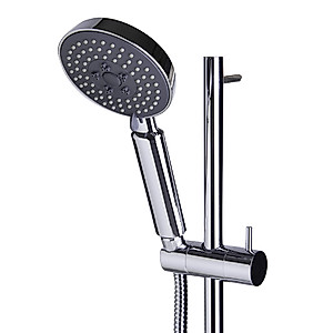ALFI brand AB7938 Sliding Rail Hand Held Shower Head Set with Hose, Polished Chrome