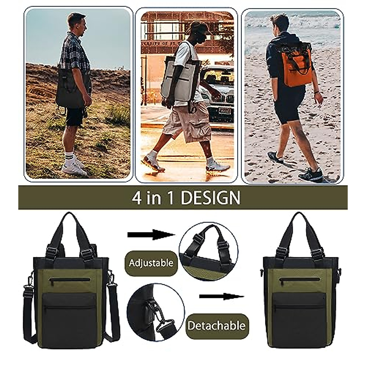 BASICPOWER Backpack Purse for Women Convertible Laptop Tote Work Bag Nurse Teacher Bag for Travel