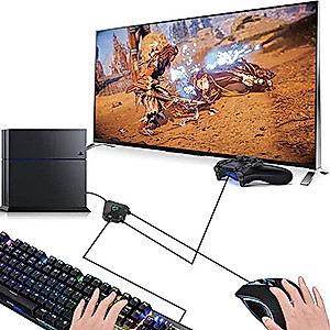 Wired Keyboard and Mouse Adapter for Nintendo Switch/PS4/PS3/Xbox One/Xbox 360 Host Series & for Nintendo Switch Console, Mouse and Keyboard Converter Support Custom Mapping & Reset Button Function