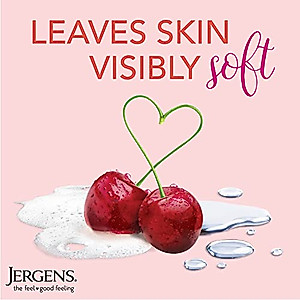 Jergens Extra Moisturizing Hand Soap, Liquid Soap Refill with Jergens Cherry Almond Scent, Hand Wash For Dry Hands, 8.3oz, Pack of 3