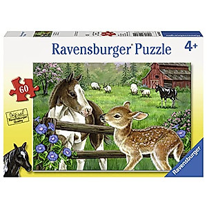 Ravensburger New Neighbors 60-Piece Jigsaw Puzzle - Unique Shape Pieces | Anti-Glare Surface | Ideal for Kids | Perfect Family Fun Activity