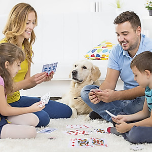 GSE Games & Sports Expert 6-Deck Canasta Cards with Point Values, Includes Canasta and Hand & Foot Game Rules, Traditional Rummy Game Playing Cards (Blue)