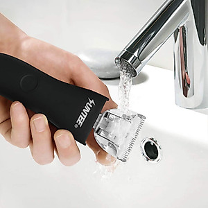 Adhope Body Hair Trimmer and Shaver for Men - Body Groomer for Groin&Ball w/Lighting - Pubic Hair Trimmer Replaceable Ceramic Blade Heads - Ergonomic Electric Razor IPX7 Waterproof Wet/Dry