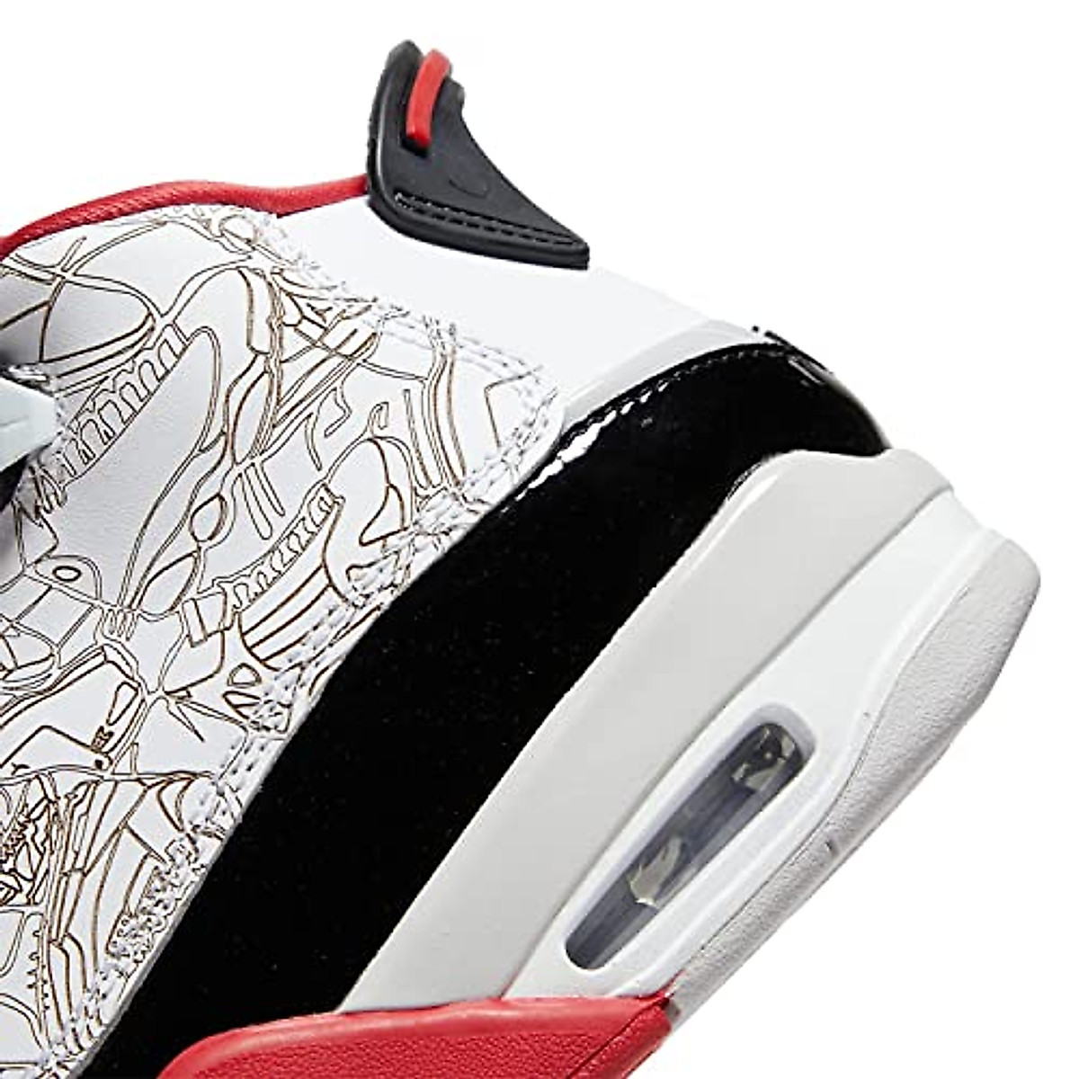 Jordan Air Jordan Dub Zero (Big Kid) White/True Red/Black/Neutral Grey 7 Big Kid M