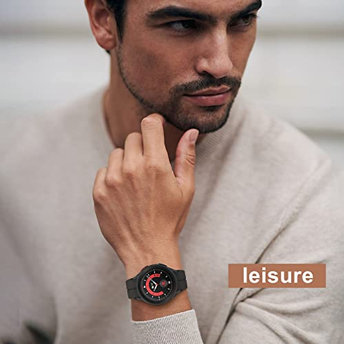 BMINEN Bands Compatible for Samsung Galaxy watch 5 Pro band 45mm/Galaxy Watch 6/5/4Band 44mm 40mm, Soft Silicone Strap Wristbands for Galaxy Watch 6claisc Band 43mm 47mm，watch 3 41mm for Women Men